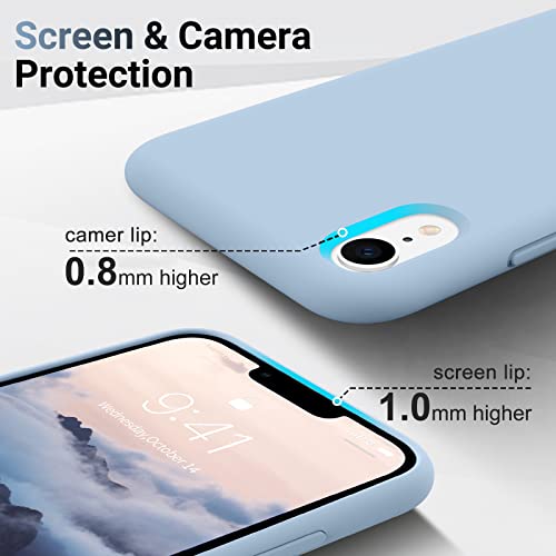 AOTESIER for iPhone XR Case,Upgraded Liquid Silicone with [Soft Anti-Scratch Microfiber Lining] Drop Protection Phone Case for iPhone 10 XR 6.1 inch - Mystery Blue