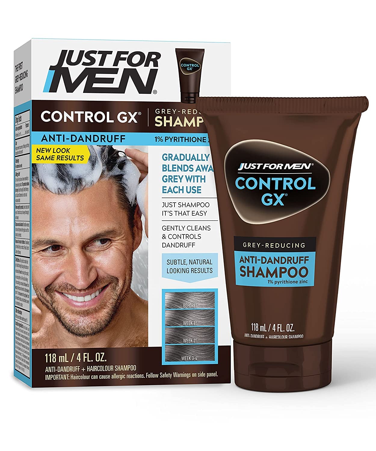 Just For Men Control Gx 4 Ounce Shampoo Anti-Dandruff Boxed (Pack of 3)
