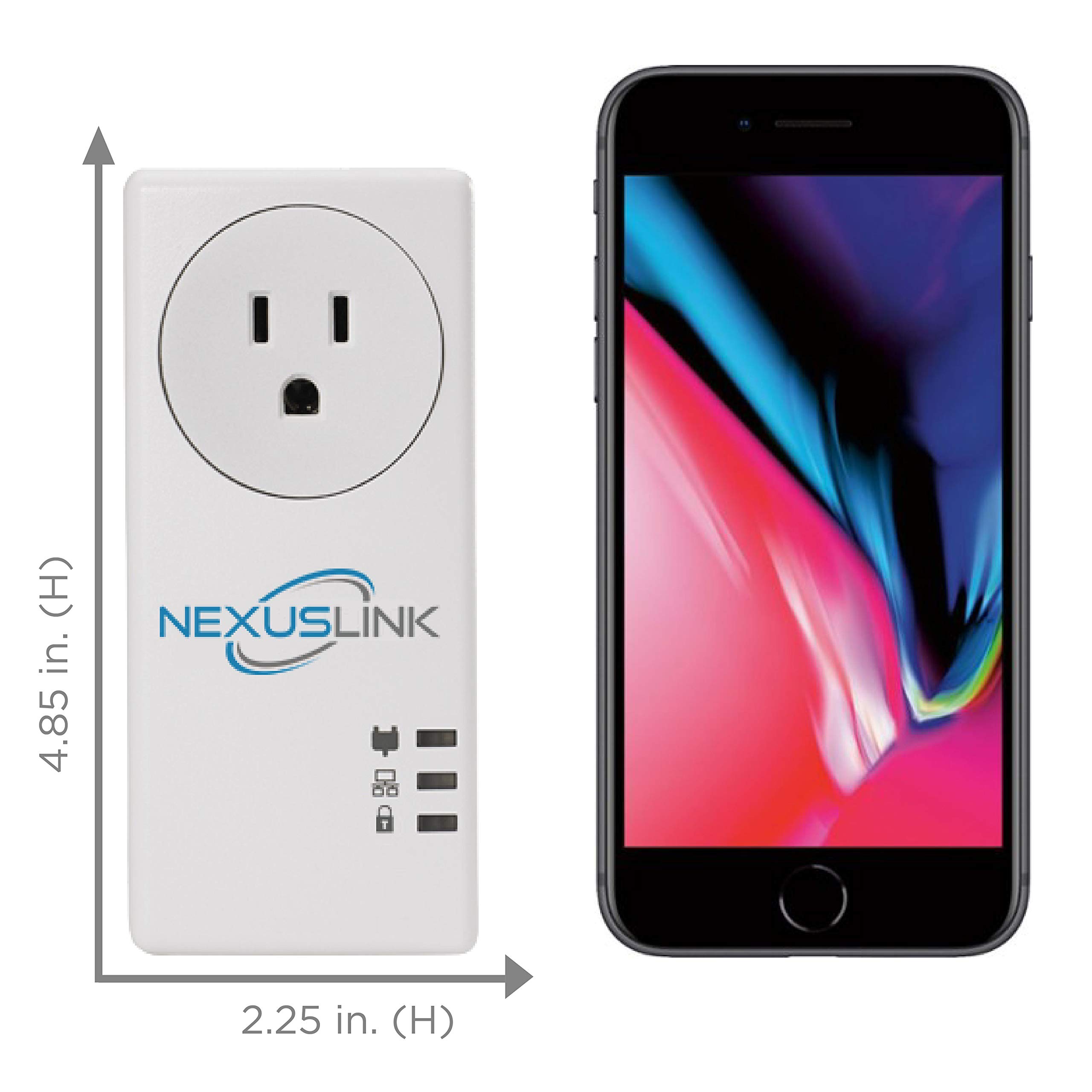 NexusLink Powerline G.hn Powerline Adapter | Pass-Through Outlet | 1200Mbps I Single Device (GPL-1200PT)