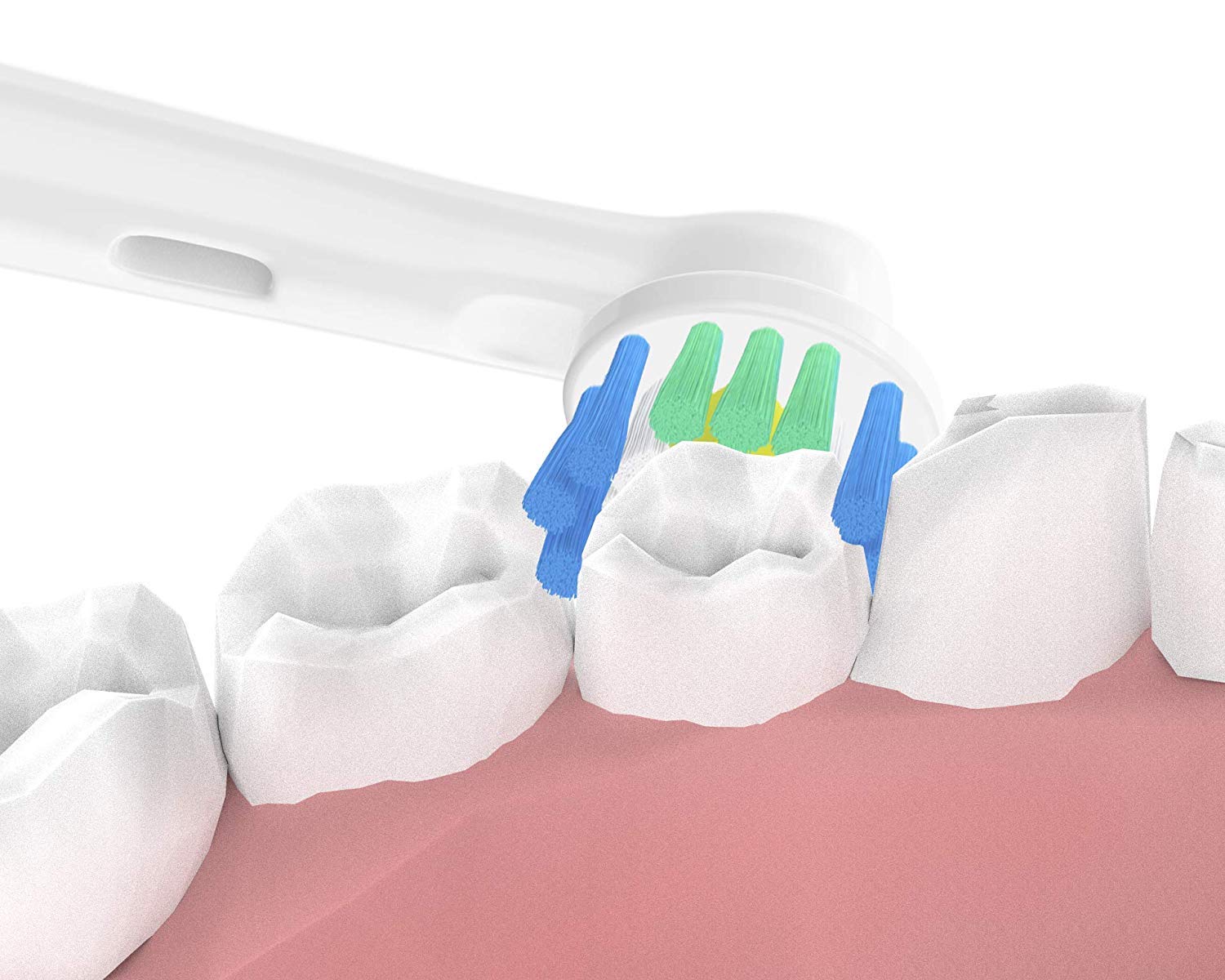 Replacement Brush Heads, Compatible with Braun 3D White Oral-B Electric Toothbrush - Pack of 4