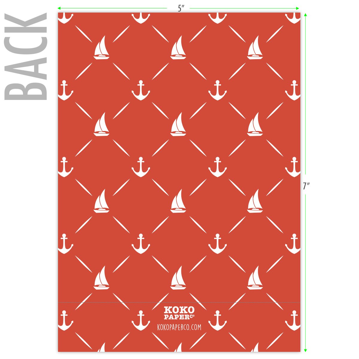 Koko Paper Co It’s A Boy Nautical Baby Shower Invitations with Tear-Off Diaper Raffle Tickets. 25 5x7 Fill in The Blank Style Invites with White A7 Envelopes.