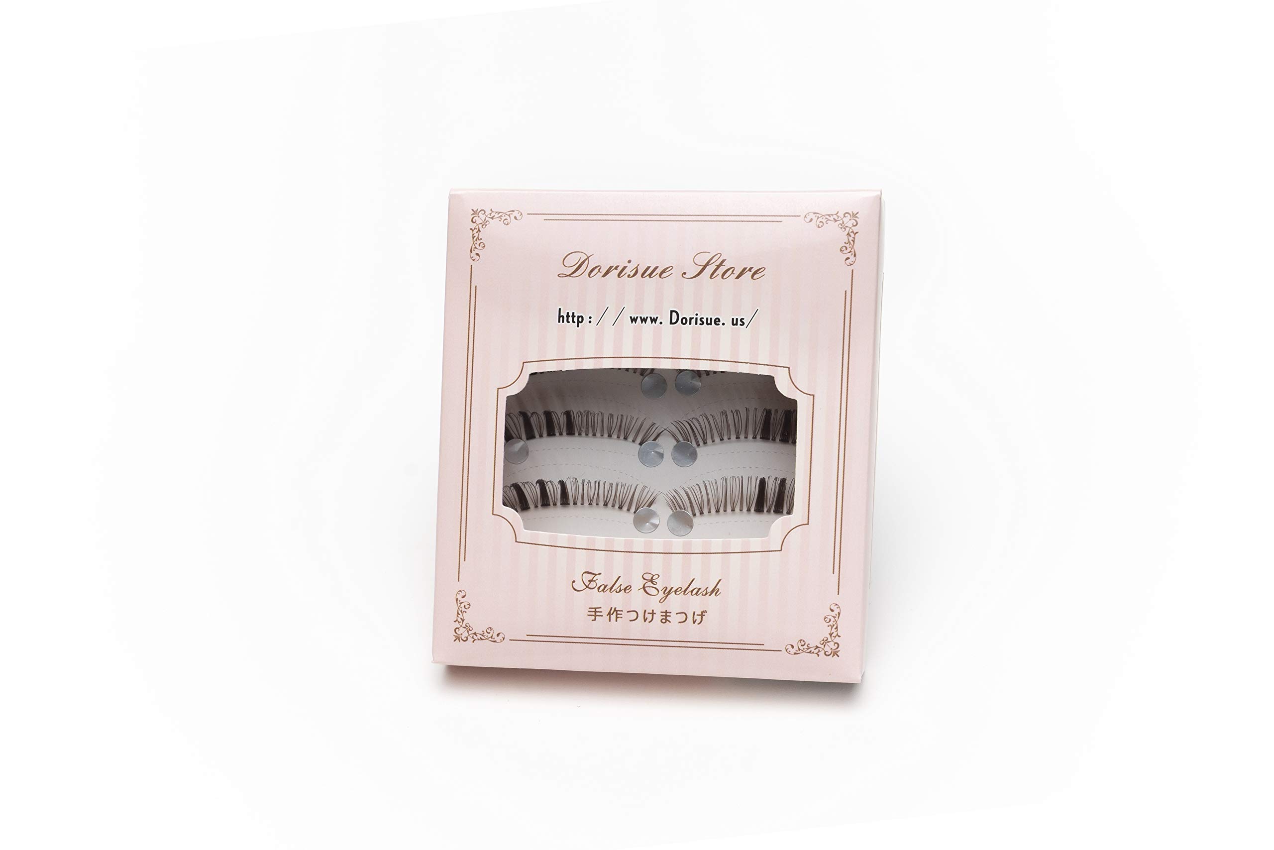 Dorisue Natural false eyelashes Brown Eyelashes 3D Light Color False Eyelashes Short Handmade lashes wispies Natural False Eyelashes Eye Makeup Fake Eyelashes 5 Pairs eyelashes pack