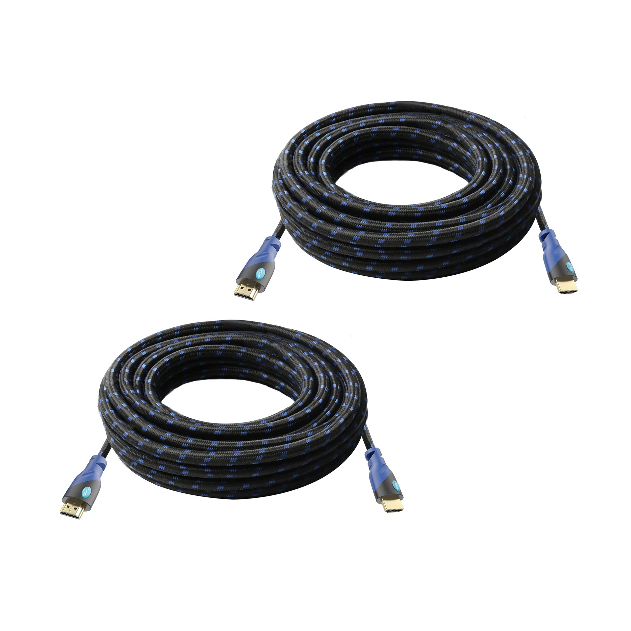 Aurum Ultra Series High Speed HDMI Cable with Ethernet - Braided 40 Ft HDMI Cable Extender Supports 3D and Audio Return Channel up to 4K Resolution - Compatible with TV, PC, Laptops, PS3-5 Pack
