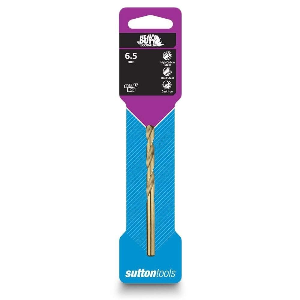 Sutton D108 Cobalt HSS Carded Jobber Drill, 6.5 mm Thread Diameter Brown