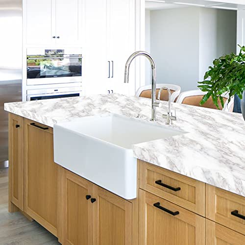 Arthome Marble Contact Paper Peel and Stick Wallpaper 17''x240'' Self Adhesive Decorative Vinyl Film Waterproof for Table,Countertop,Cabinet,Shelf Liner Removable Stick On Wall Covering