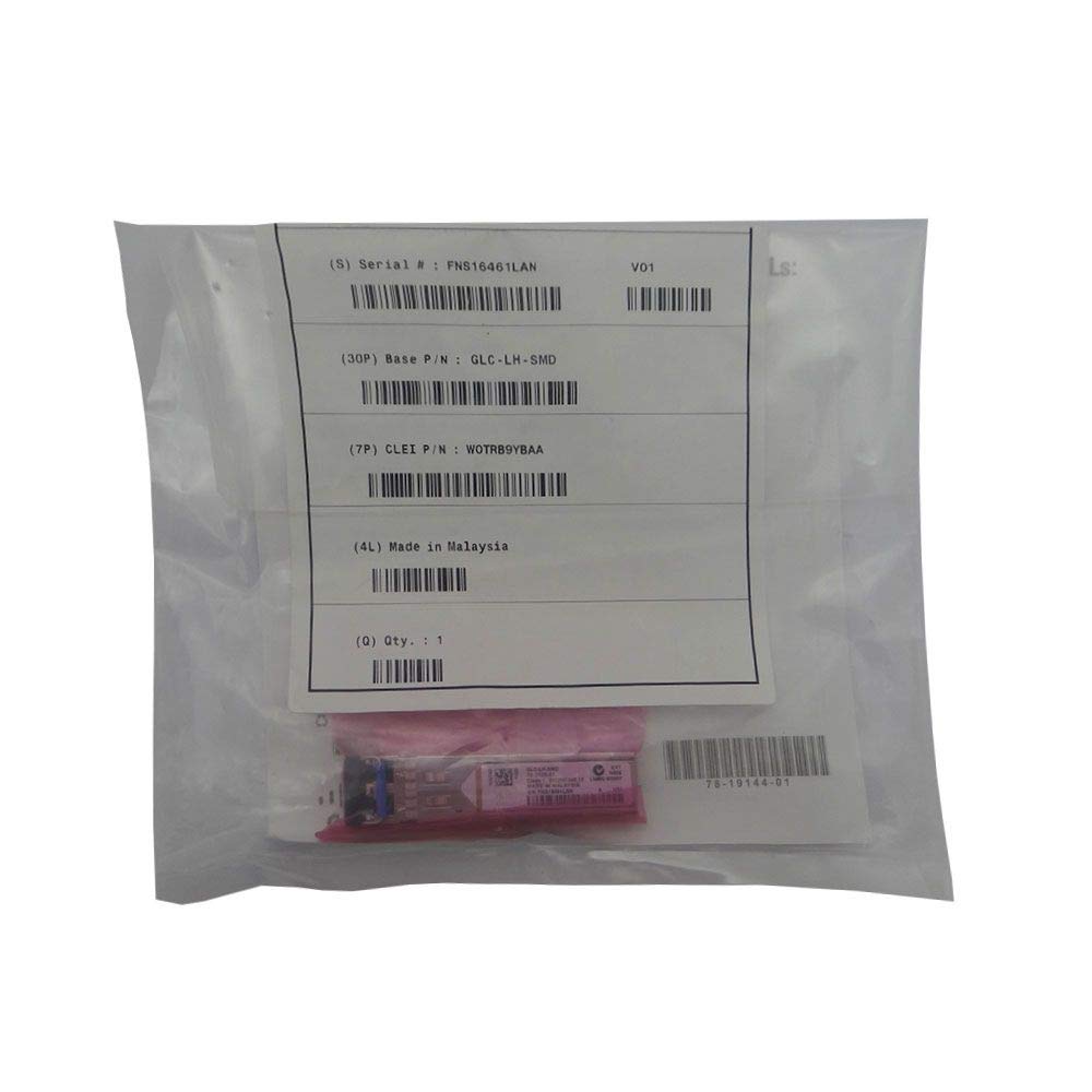 Cisco 1000BASE- LX/LH SFP Module for Gigabit Ethernet Deployments, Hot Swappable, 5-Year Standard Warranty (GLC-LH-SMD=)