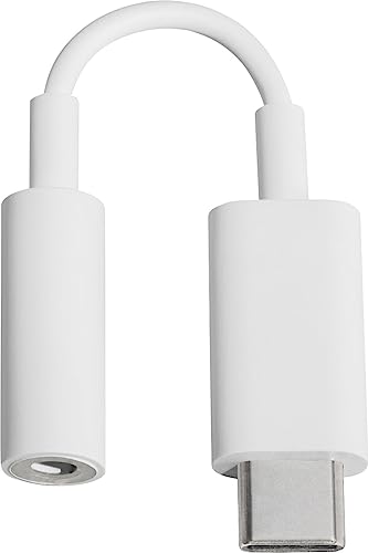 Google USB Type C to 3.5mm Headphone Adapter Pixel, XL, Pixel 2, XL, Pixel 3, Pixel 3XL, Other USB Type-C Phones - White