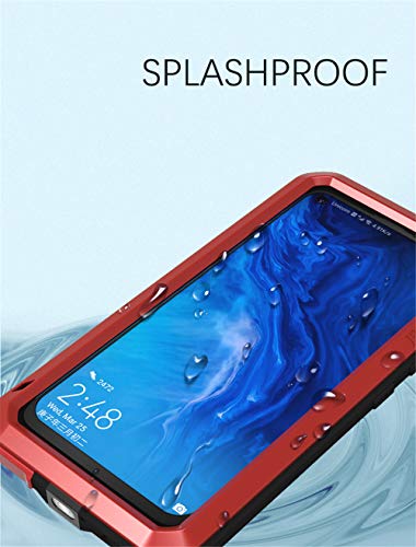 LOVE MEI for Huawei P40 Lite Case, Aluminum Metal Gorilla Glass Waterproof Shockproof Military Heavy Duty Sturdy Protector Cover Hard Case for Huawei P40 Lite (P40 Lite, Black)