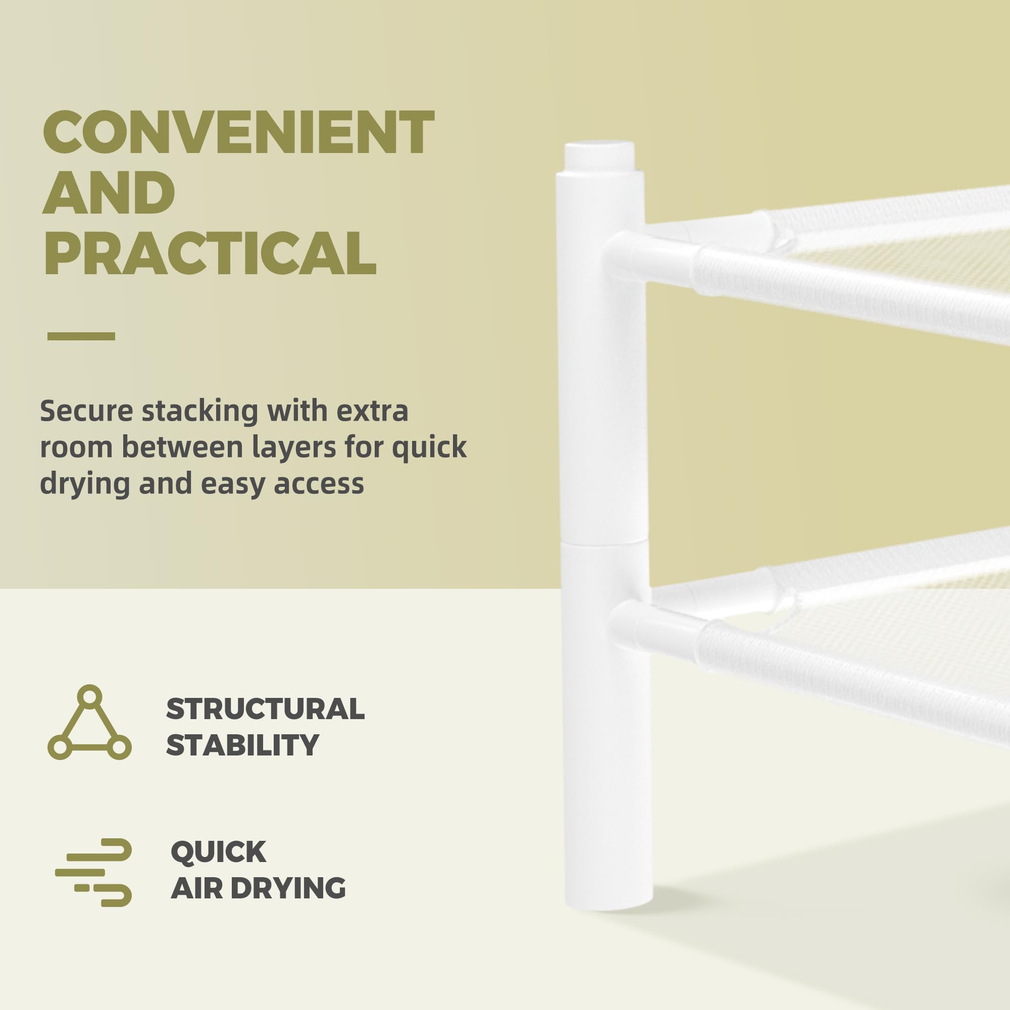 STORAGEIDEAS Sweater Drying Rack, 4-Layer Stackable Flat Clothes Drying Rack, Laundry Drying Rack, Mesh Air Flat Dryer, Portable Dry Rack for Indoor & Outdoor