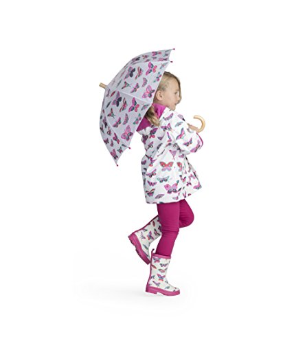 Hatley girls Printed Umbrellas Raincoat, Groovy Butterflies, One Size US