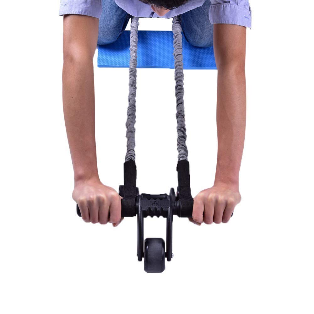 1pc Roller Wheel Pull Rope,Abdominal Pull Rope Latex Fitness Exercise Stretch Pull Ropes,Resistance Bands for Ab Waist Abdominal Slimming Equipment, Abdominal Wheel Accessories