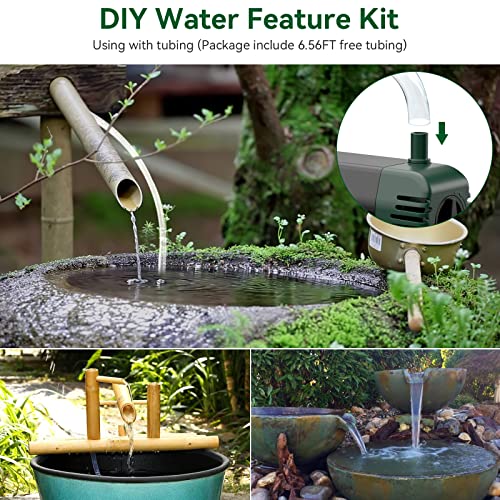 Antfraer Solar Water Pump, 20W Solar Water Fountain Pump 320GPH+ Flow Adjustable with 16.5FT Cord, 7 Nozzles Solar Fountain Pump for Pond Fish Pond Garden Waterfall Pool Hydroponics DIY Water Features