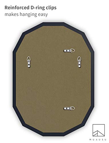 Frameless Scalloped Wall Mirror for Bathroom - Rectangle 20'' X 28'' X 1" Beveled Edge Frameless Rectangle Bathroom Mirror for Wall