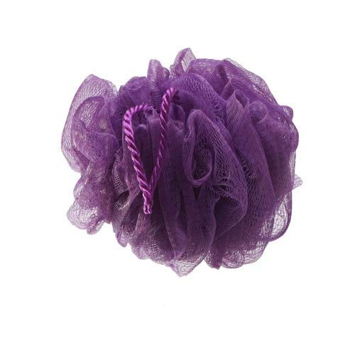 PLANET 007 Bath Shower Sponge Loofahs Mesh Pouf Shower Ball, Mesh Bath Shower Sponge, Purple - 3 Pcs