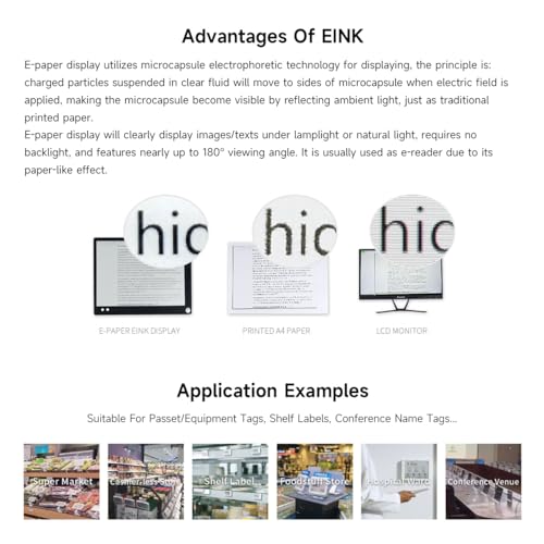 Waveshare 5.65inch Colorful E-Paper E-Ink Raw Display Compatible with Raspberry Pi 4B/3B+/3B/2B/B+/A+/Zero/Zero W/WH/Zero 2W Series Boards 600×448 Pixels ACeP 7-Color Without PCB