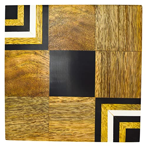 Black and White Squares Wood Trivet