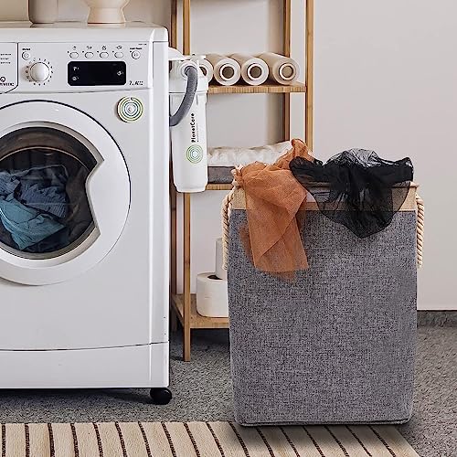 HEDAQI Laundry Basket Hamper with Lid Collapsible 72L Large Laundry Hamper with Lid and Removable Bag Liner, Waterproof Hamper Storage Basket for Laundry, Bedrooms, Bathroom (Grey)