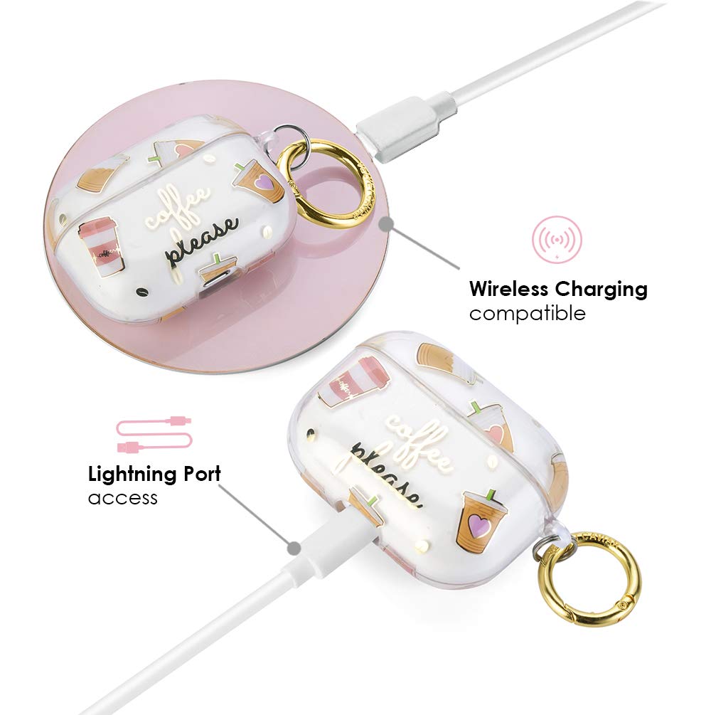 Velvet Caviar Compatible with AirPods Pro Case 2nd and 1st Generation - Cute Protective Hard Cover for Women - Coffee