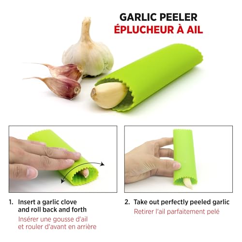 Starfrit Deli Slicer - Slices Meat, Cheese, Bread - 6.5" Stainless Steel Blade - Adjustable Thickness Knob - Nestable for Easy Storage | 2-in-1 Fruit and Vegetable with Bonus Peeler