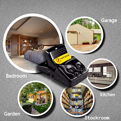 ABC Humane Mouse Traps That Work Indoor Plastic Snap Mice Trap Reusable Mouse Trap Easy Set 6 Pack