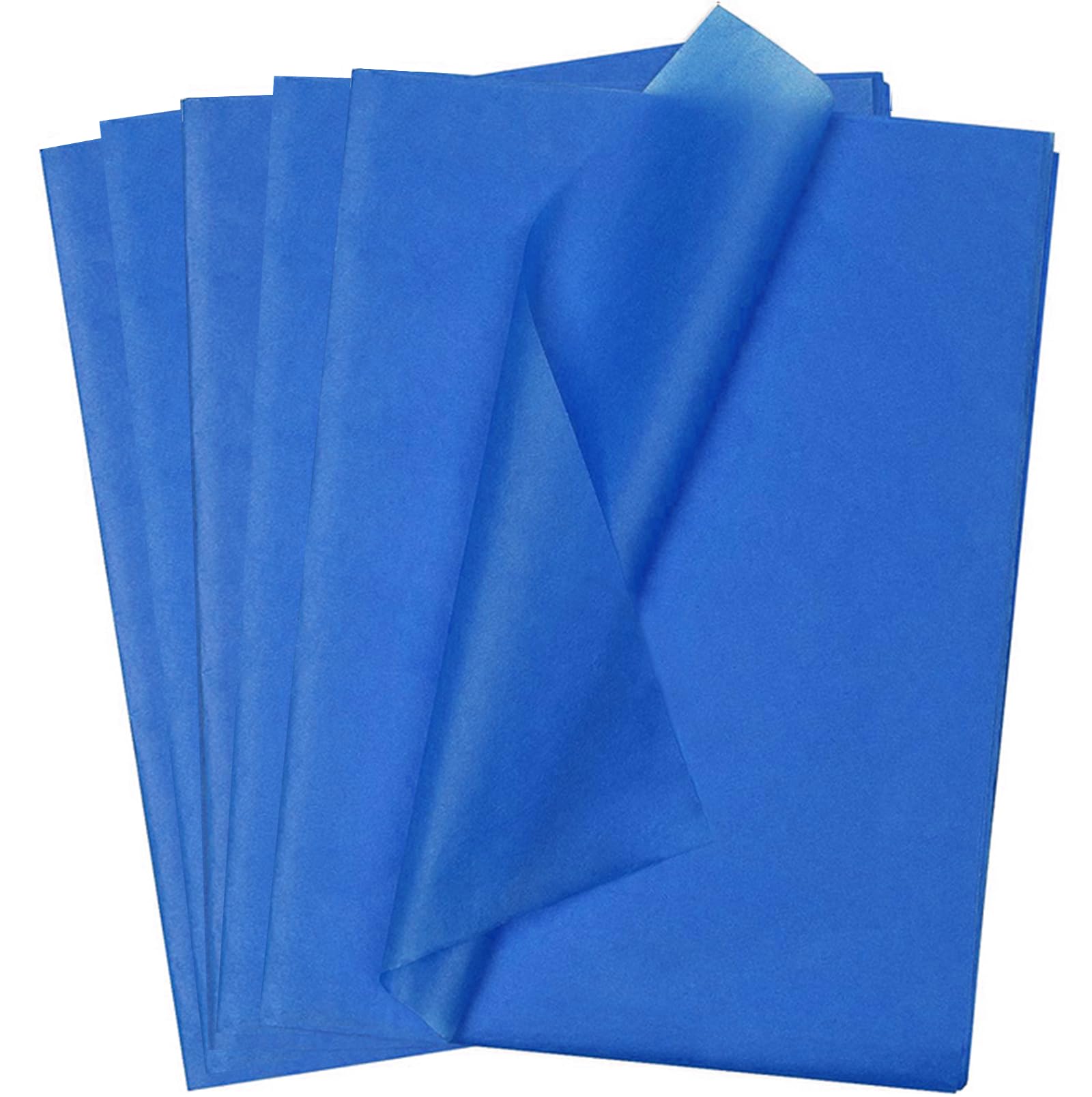60 Sheets Wrapping Tissue Paper, 14 x 20 Inches Recyclable Wrapping Paper Bulk for Birthday DIY Gift Wrapping Craft Works Wedding Anniversary (Blue)