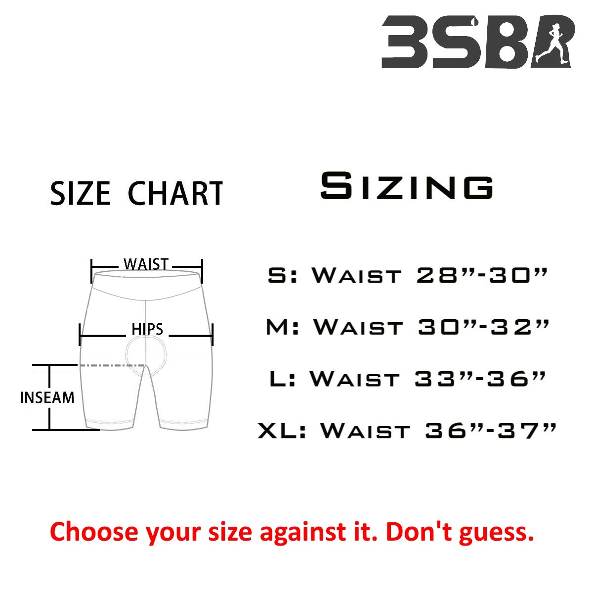 3SB Triathlon Shorts, Men’s Tri Shorts, Padded Cycling Shorts with Pockets, Bicycle Riding Pants Perfect for Training, Black Small