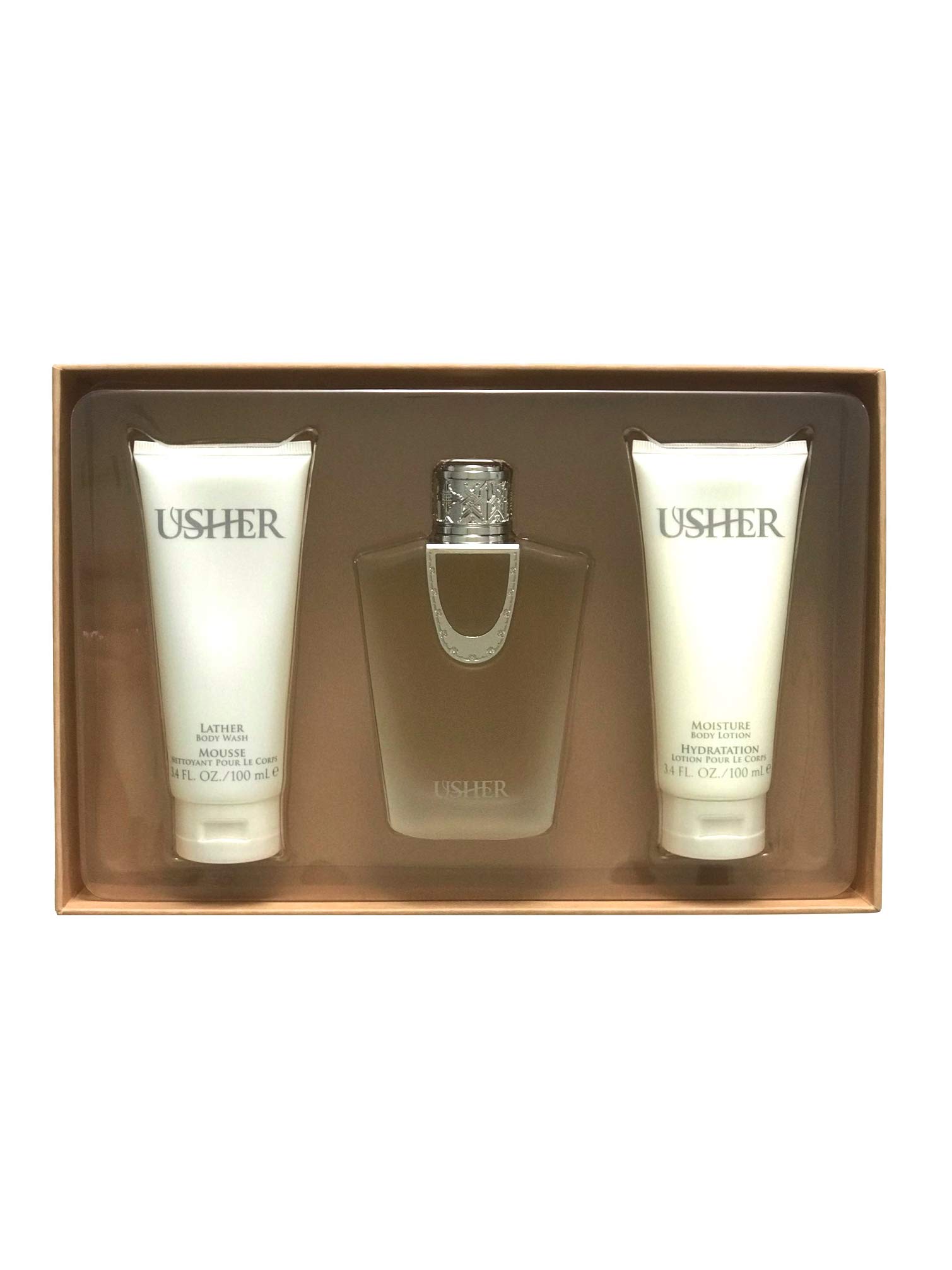 Usher For Women, Eau De Parfum Spray, 3.4oz+ 3.4oz BL +3.4oz SG SET