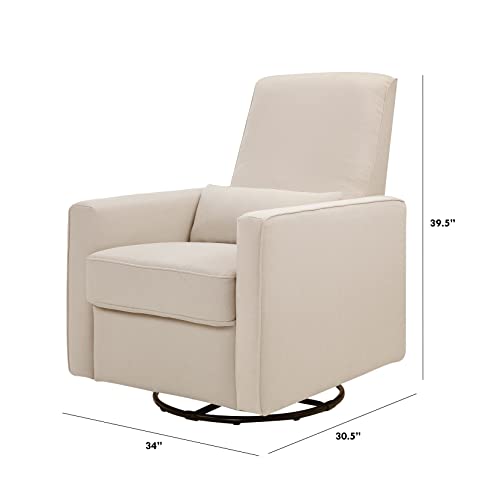 DaVinci Piper Upholstered Recliner and Swivel Glider in Cream, Greenguard Gold & CertiPUR-US Certified