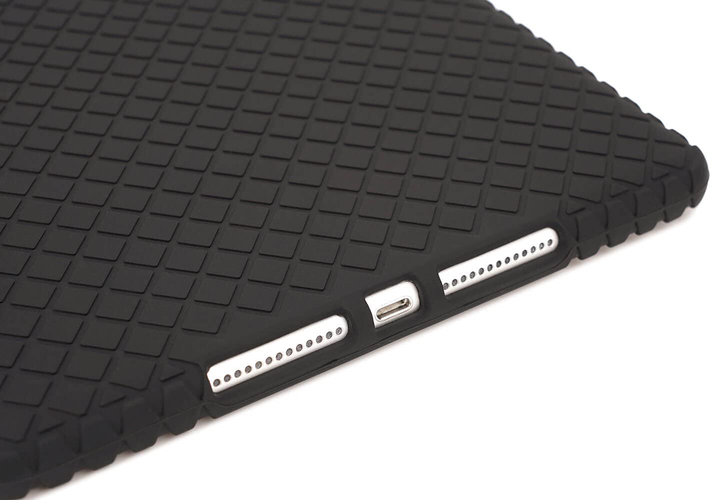 Veamor 10.2 in Silicone Back Case Cover, Anti Slip Rubber Protective Skin Soft Bumper for Apple iPad 9th (2021)/8th (2020)/7th (2019) Gen, Kids Friendly/Lightweight/Ultra Slim/Shockproof (Black)