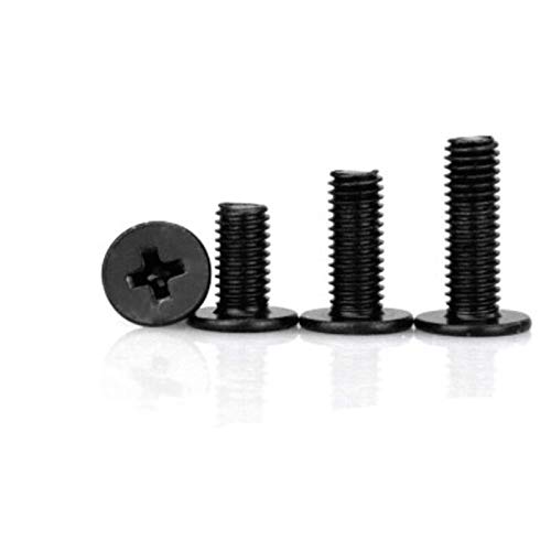 500pcs cm M1.4 M2 M2.5 M3 Steel with Black Cross Ultra Thin Super Low Flat Wafer Head Screw Bolt for Laptop for Computer - SCRW-096649/1189 (Size : M2x5)