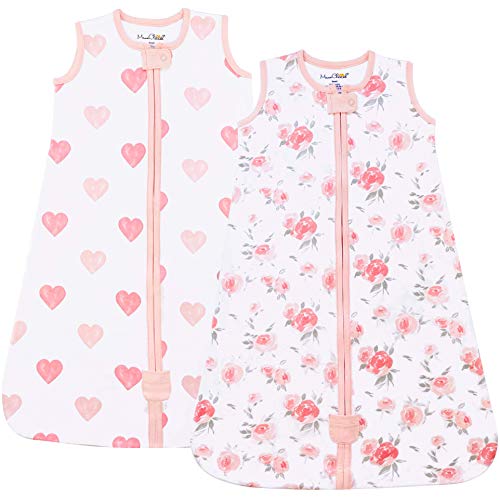 Mama Cheetah Baby Sleep Sack 0.5 TOG, Organic Cotton Baby Wearable Blanket with Two-Way Zipper, Swaddle Transition Baby Sleeping Bag for Newborn Infant Toddler Boy Girl, 6-12 Months