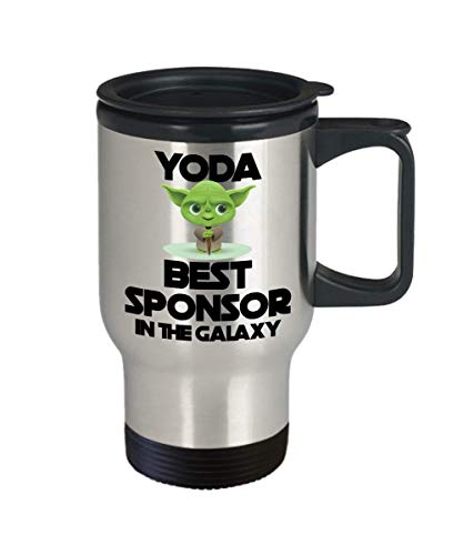 Sponsor Travel Mug Confirmation Sponsor Gifts for Women Yoda Best Funny Coffee Mugs Tea Cup Wedding Gag Gifts for Men