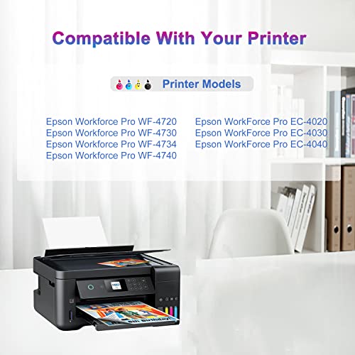 802XL Remanufactured for epson 802 Ink cartridges for Epson 802XL 802 XL for Workforce Pro WF-4720 WF-4730 WF-4734 WF-4740 EC-4020 EC-4030 Printer 802(Black, Cyan, Magenta, Yellow)