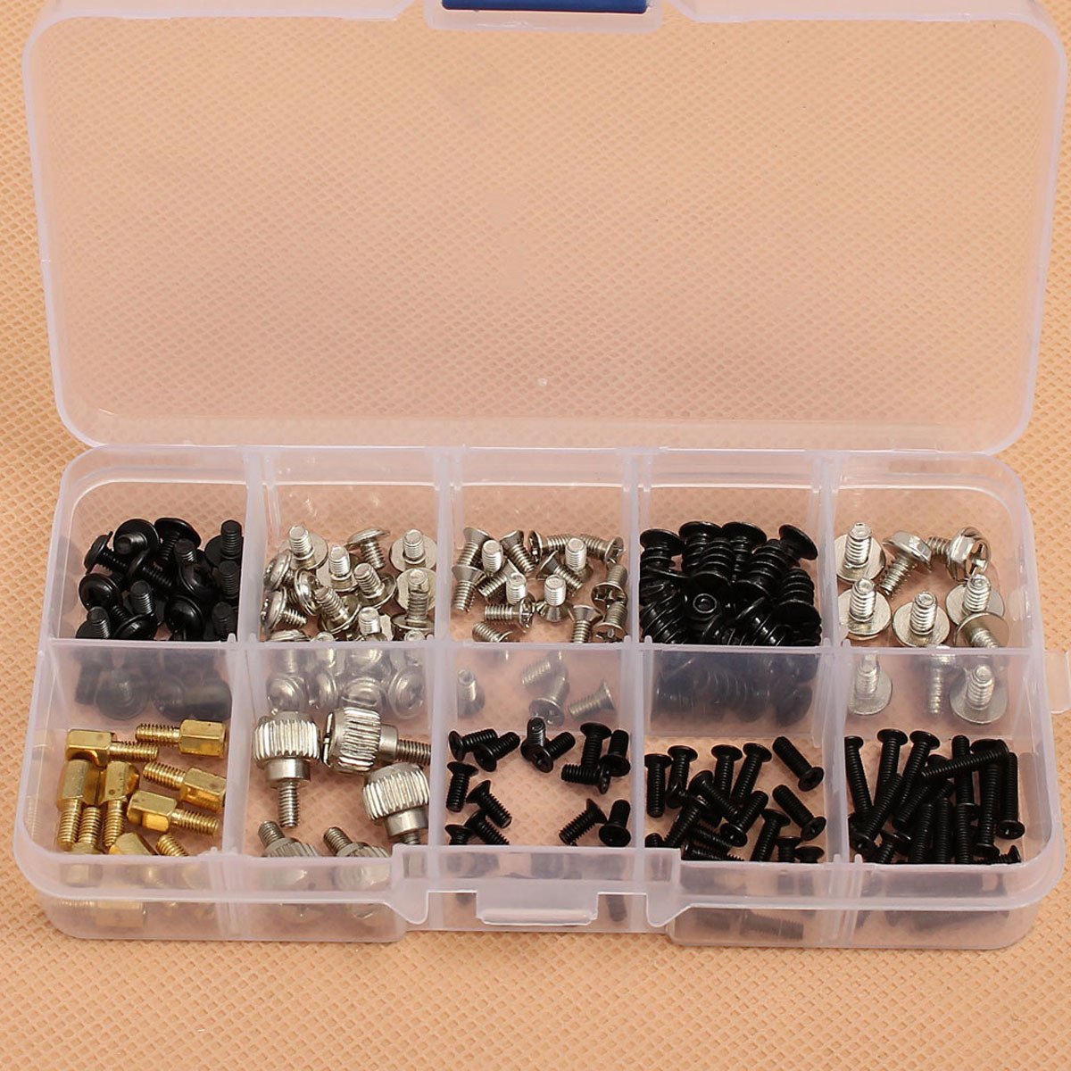 LTEFTLFL 165pcs Computer Screws for Motherboard PC Case CD-ROM Hard Disk Notebook Screws