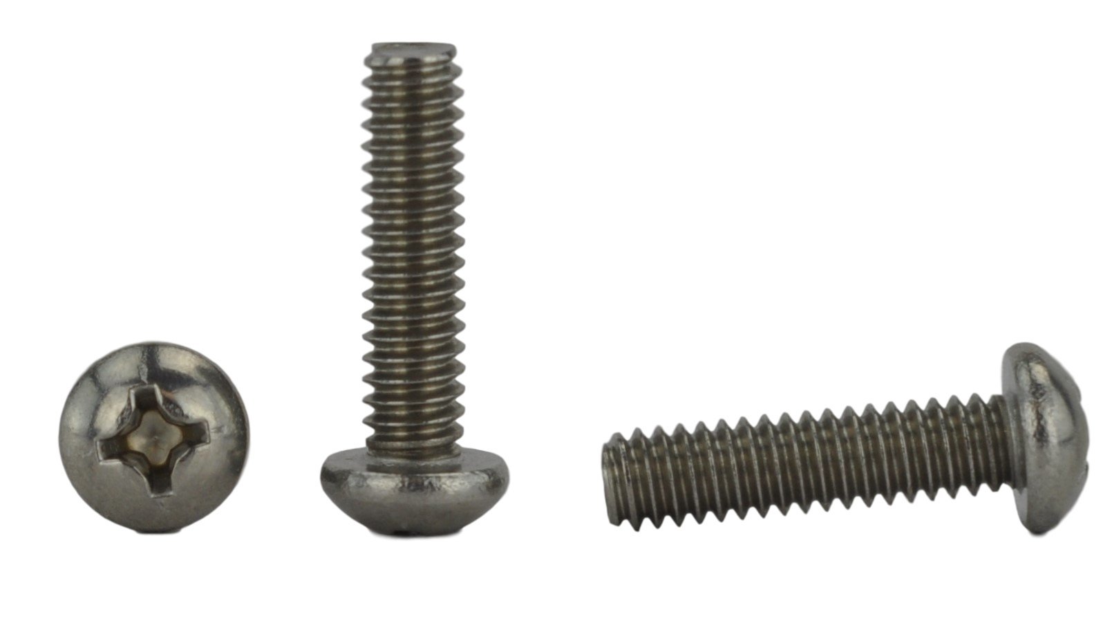 Stainless 1/4-20 x 1-1/4" (1/2" to 3" Lengths Available) Pan Head Machine Screws, Full Thread, Phillips Drive, Stainless Steel 18-8, Machine Thread (1/4-20 x 1-1/4")