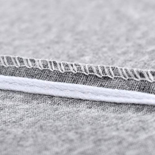 Pharmedoc Pregnancy Body Pillow Cover Replacement for U Shaped Body Pillow with Solid Body ONLY- Jersey Cover Only - Grey