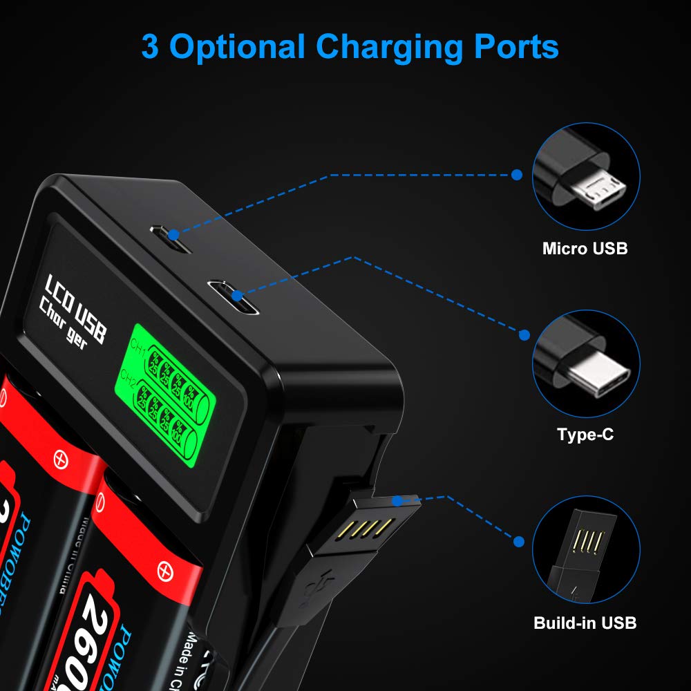3X 2600mAh Controller Rechargeable Battery Pack for Xbox One/Xbox Series X|S,Controller with LCD Digital Display Charger for Xbox Series X/S/,Xbox One/One S Controller,Core Controller Battery