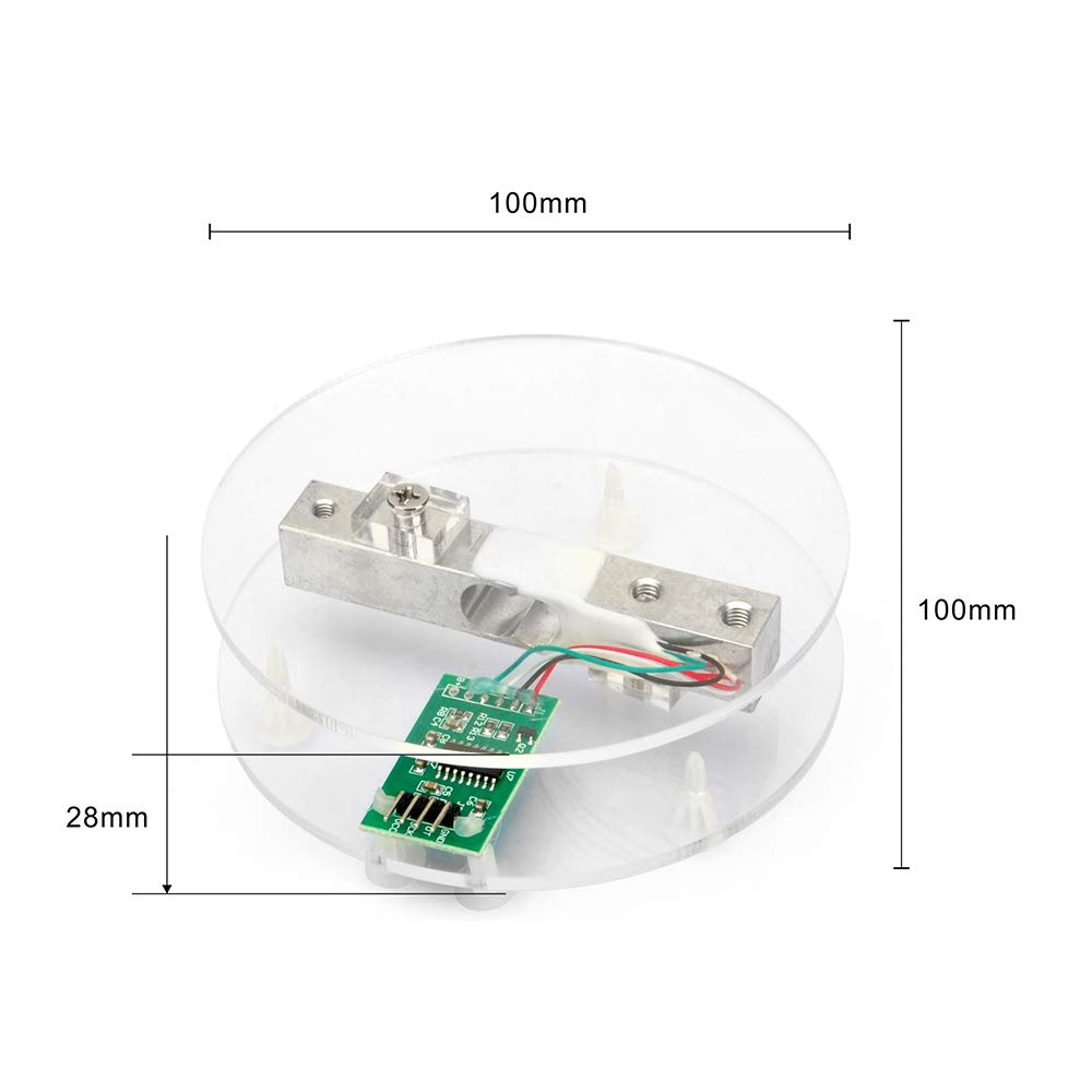 KOOKYE 5kg Load Cell and HX711 Combo Pack Kit - Load Cell Amplifier ADC Weight Sensor for Arduino Scale