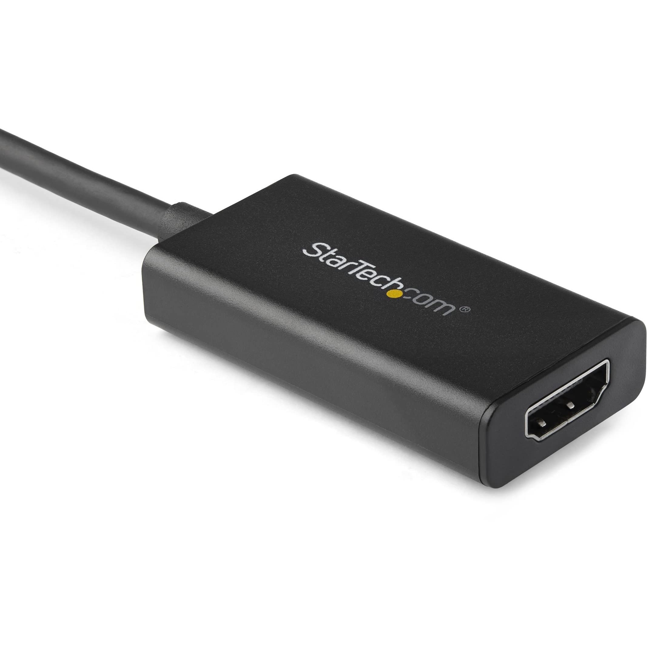 StarTech.com DisplayPort to HDMI Adapter - 4K 60Hz HDR10 Active DisplayPort 1.4 to HDMI 2.0b Video Converter - 4K DP to HDMI Adapter Dongle for Monitor/Display/TV - Latching DP Connector (DP2HD4K60H)