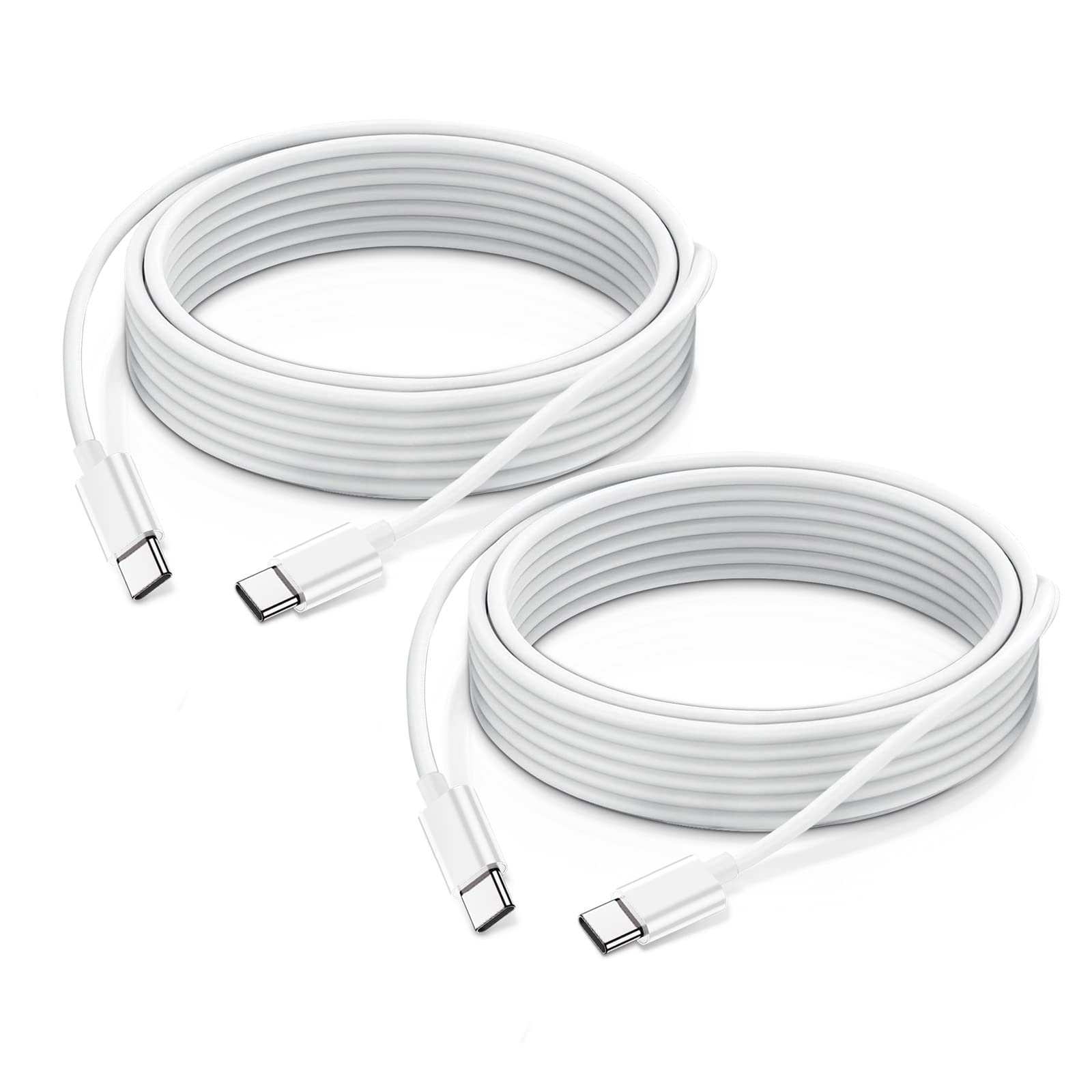 6ft 2Pcs USB-C to USB-C 66W Fast Charger Cable Cord for iPad Pro 12.9 Inch (3rd 4th 5th Gen) 11 In 3rd/2nd/1st Gen & New iPad Mini 6th Gen(2021) Air 4th MacBook Air,for Stylus Pen USB C Charging Cable