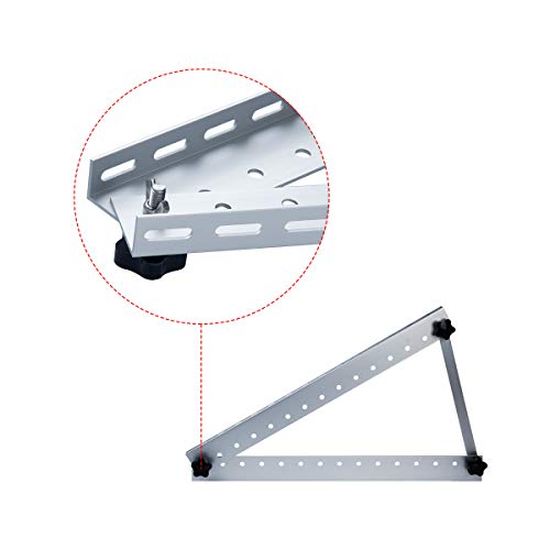 Air Jade Adjustable Solar Panel Tilt Mount Brackets, 28in Solar Panel Stand with Foldable Tilt Legs for RV, Boat, Roof, and Off-Grid, Supports up to 200W