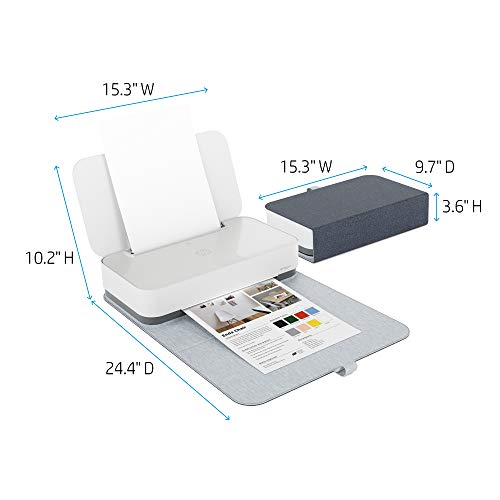 HP Tango X Smart Wireless Printer with Indigo Linen -cover β Mobile Remote Print, Scan, Copy, HP Instant Ink (3DP64A)