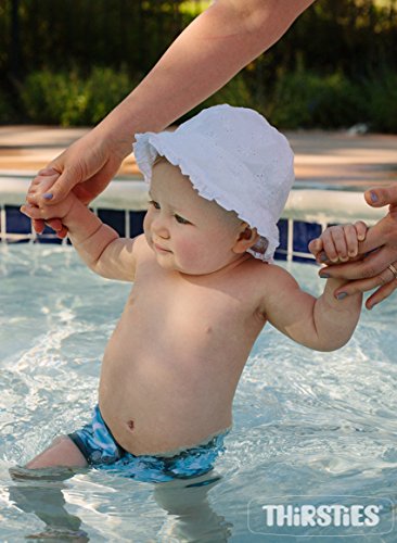Thirsties Reusable Swim Diaper, Snap Closure, Palm Paradise Size One (6-18 lbs)