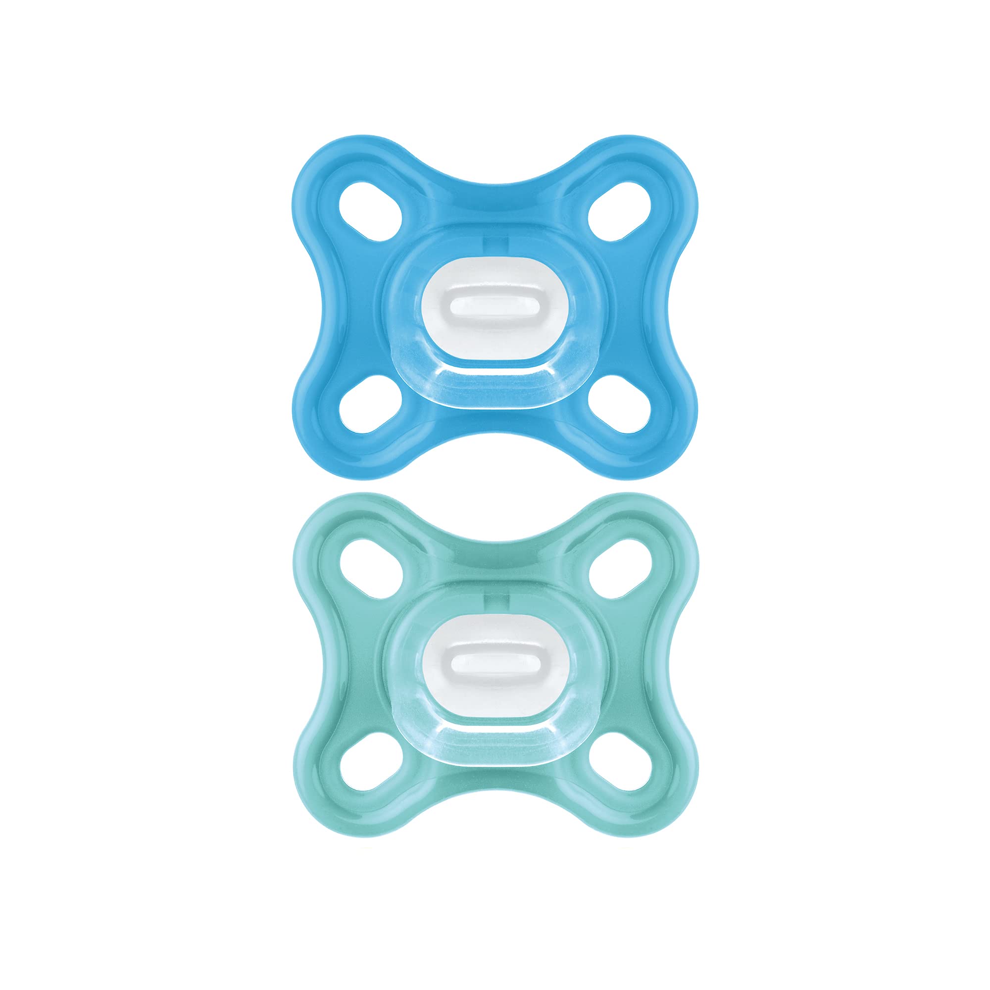 MAM Comfort Baby Pacifier, 100% Lightweight Silicone, Sterilizer Case, 0-3 Months (Pack of 2)