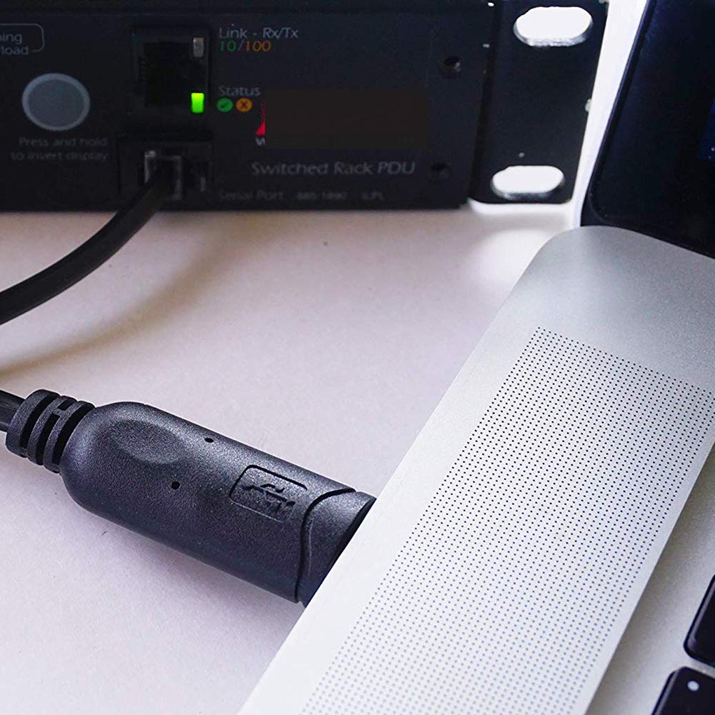 DSD TECH SH-RJ12A USB to RJ12 6P4C Serial Cable for APC PDU ATS(5.9FT/1.8M)