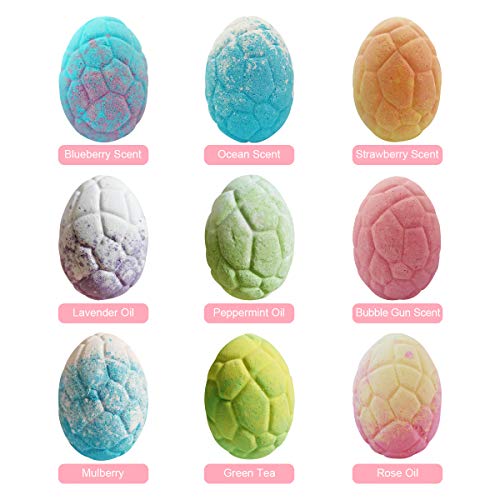 Unicorn Bath Bombs Gift Set with Jewelry Inside, 9 Pack Organic Kids Magic Bath Bombs with Surprise Inside with Jewelry for Girls