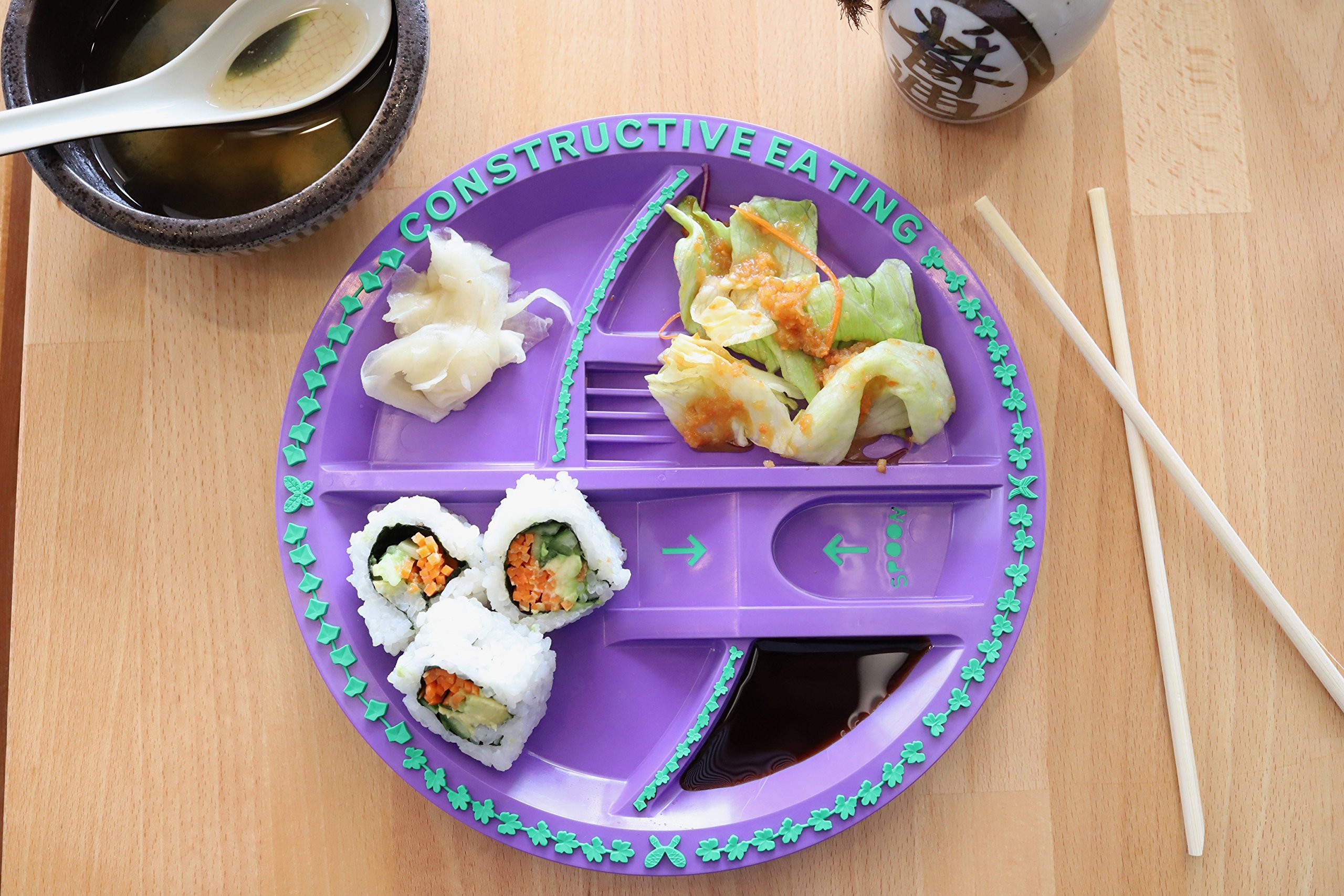 Constructive Eating Garden Fairy Plate for Toddlers, Infants, Babies and Kids - Plate is Made in The USA Using Materials Tested for Safety