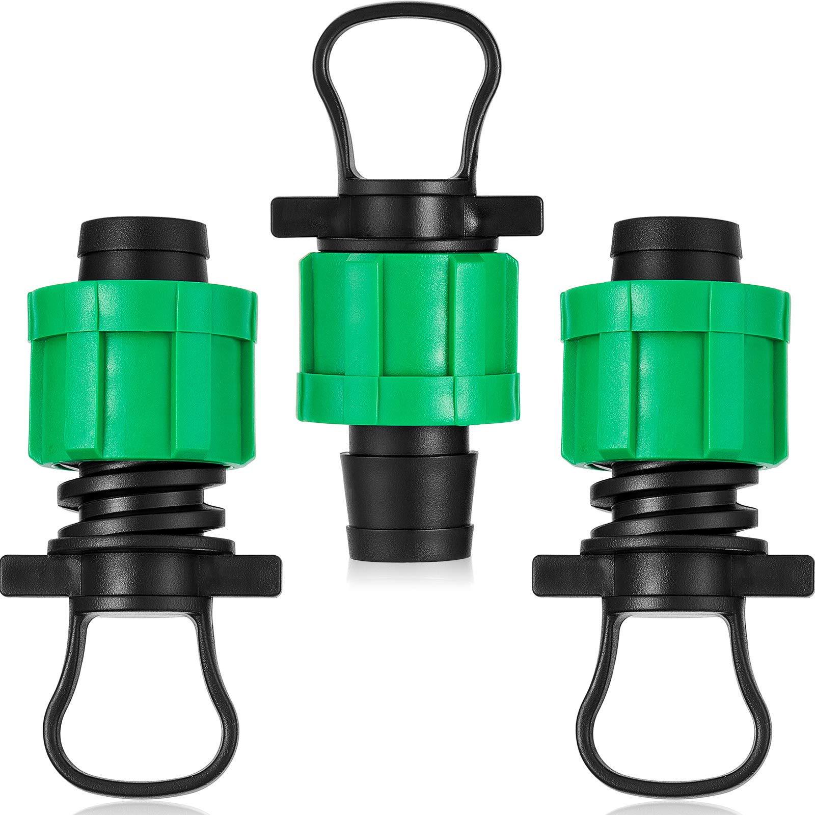 Hotop 20 Pieces 1/2 Inch Drip Tubing End Drip Irrigation Tubing End Cap Plug Universal End Cap Fitting Drip Tubing End Plug Connectors for 1/2 Inch Tubing for Garden Greenhouse, Flower Bed, Lawn
