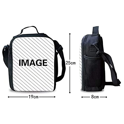 Beginterest 2Pcs Backpacks Set for School Football Print Backpack and Lunch Box for Kids Girls Boys