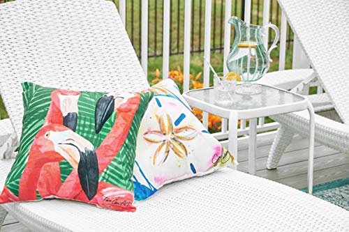 Home & Garden Pink Flamingo Indoor Outdoor Pillow Tropical Beach Premium Decor Decoration Accent Throw Pillow 18" x 18" Multi